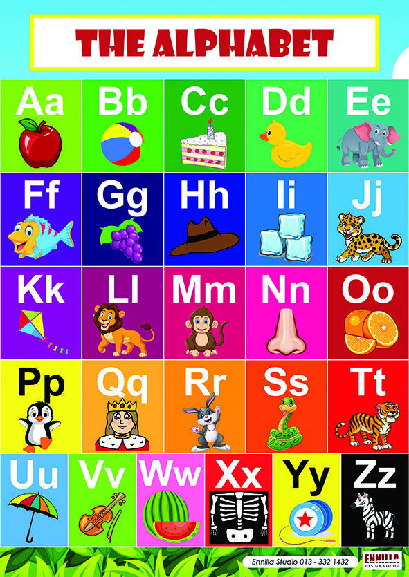 ABC Poster Sifir Education Sticker Kids Learning | Ennilla Studio | Lazada