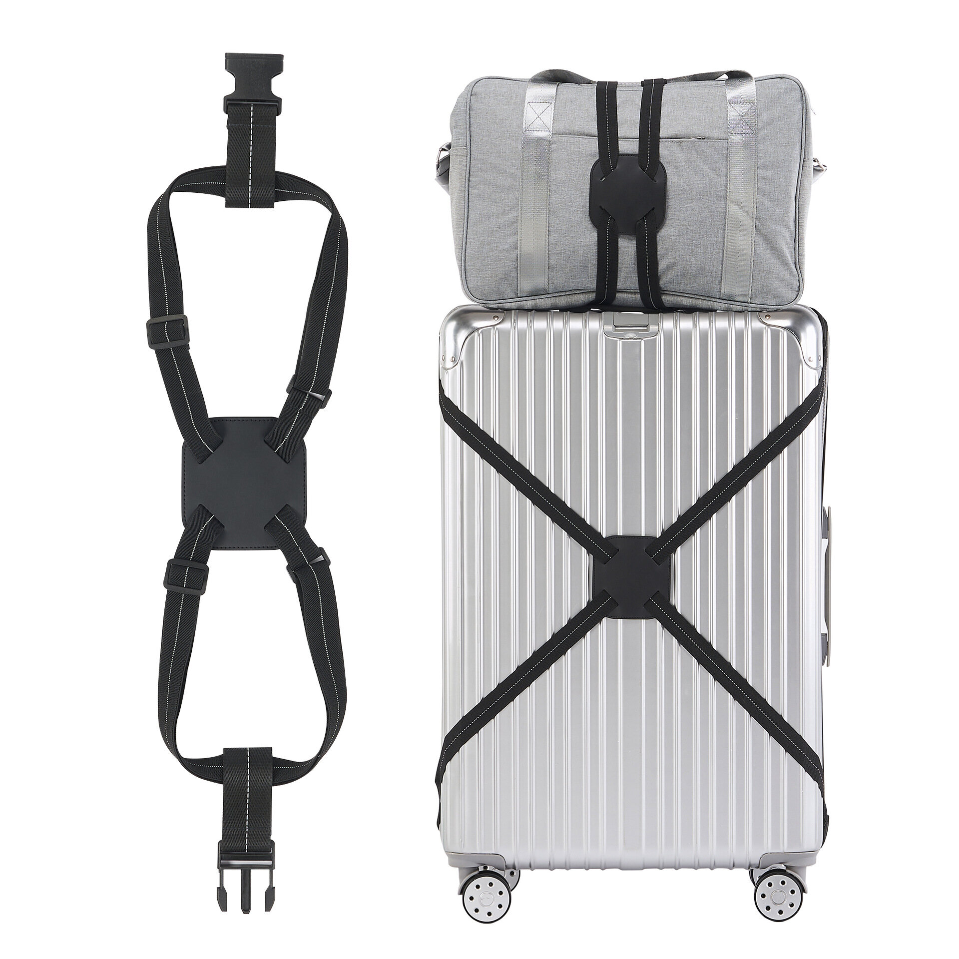 Travel Backpack Luggage Binding Belt Elastic Suitcase Fixed Trolley ...