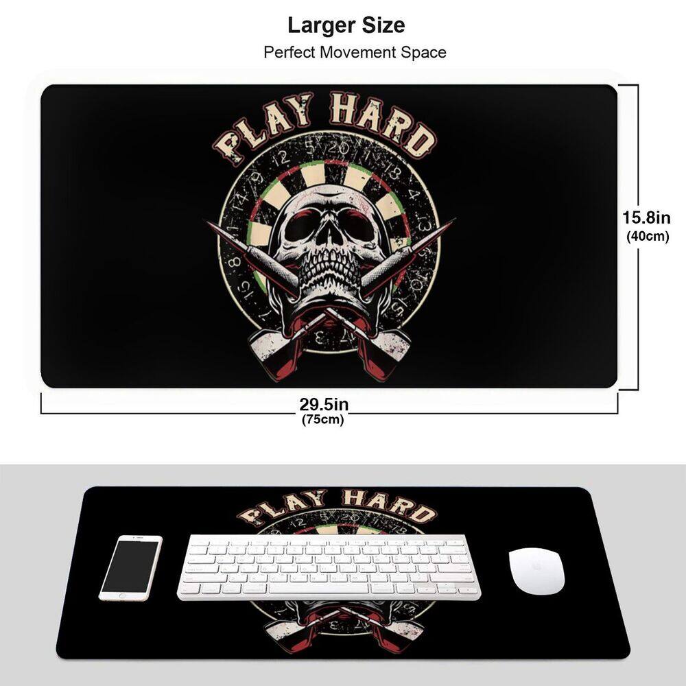 【READY STOCK】Gaming Mouse Pad Darts Play Hard Skull Arrow Dartboard ...