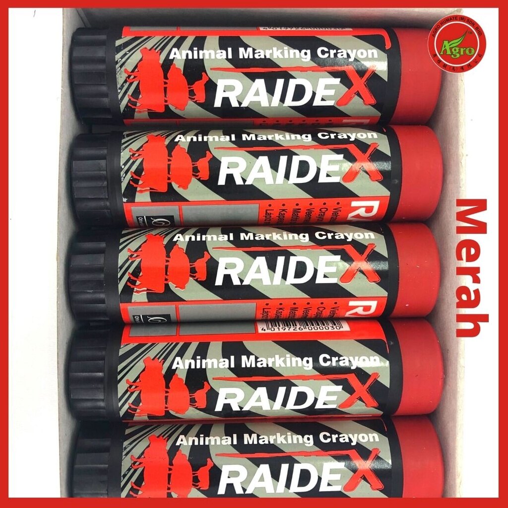 RAIDEX ANIMAL MARKING CRAYON krayon marker penanda haiwan 动物标记蜡笔 | Lazada