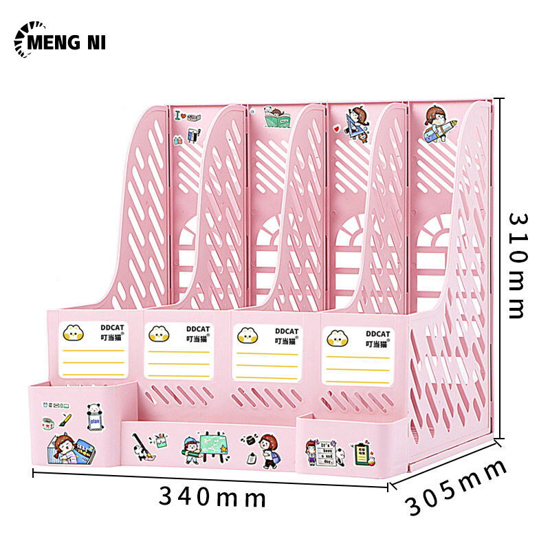 MENGNI ชั้นวางแฟ้มเครื่องใช้สำนักงานหลายชั้นชั้นวางหนังสือโต๊ะเรียบง่าย ...