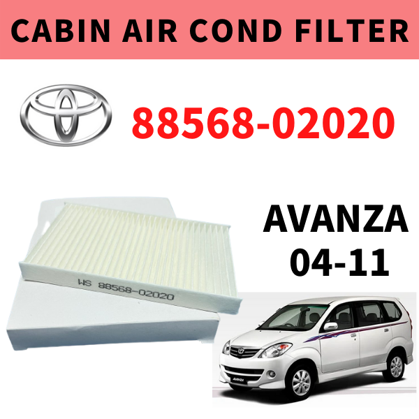 TOYOTA AVANZA F601 F602 2004-2011 CABIN AIRCOND FILTER ( 88568-02020 ...