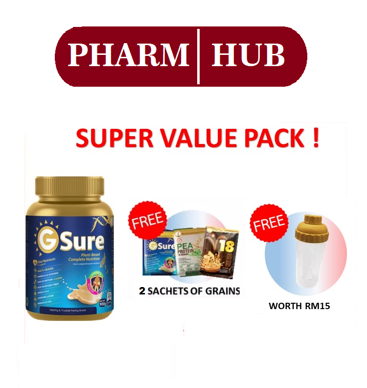 Good Morning GSure G Sure Plant-Base 900g (EXP 10/2025) + 1Shaker + 2 ...