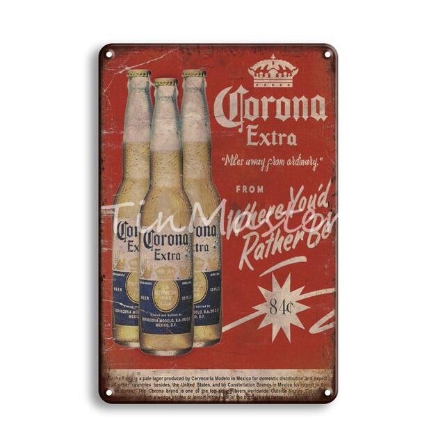 Shabby Chic CORONA EXTRA BEER Metal Sign Poster Retro Plaque Metal ...
