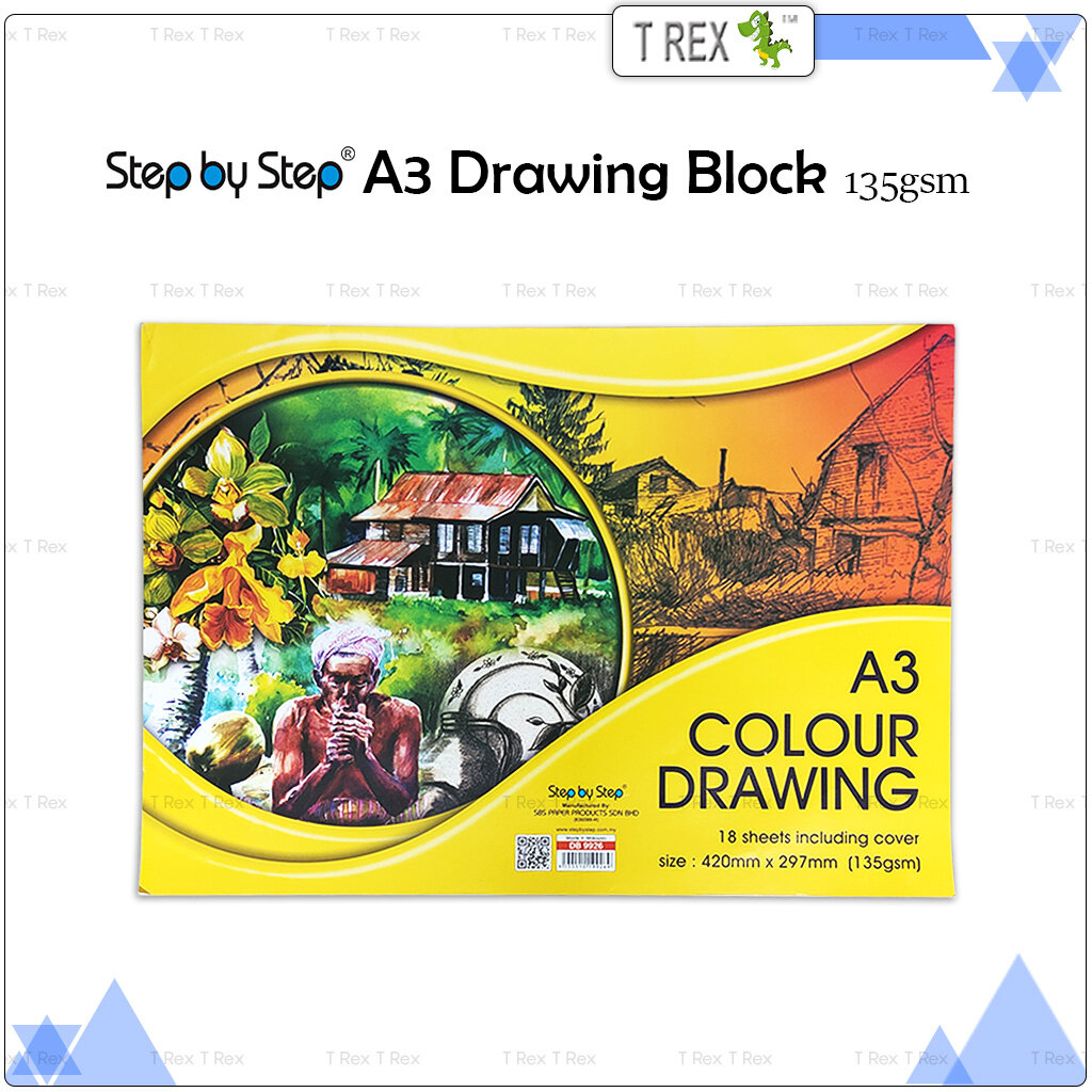 Step by Step A3 Colour Drawing Block / Drawing Paper / Drawing Book ...