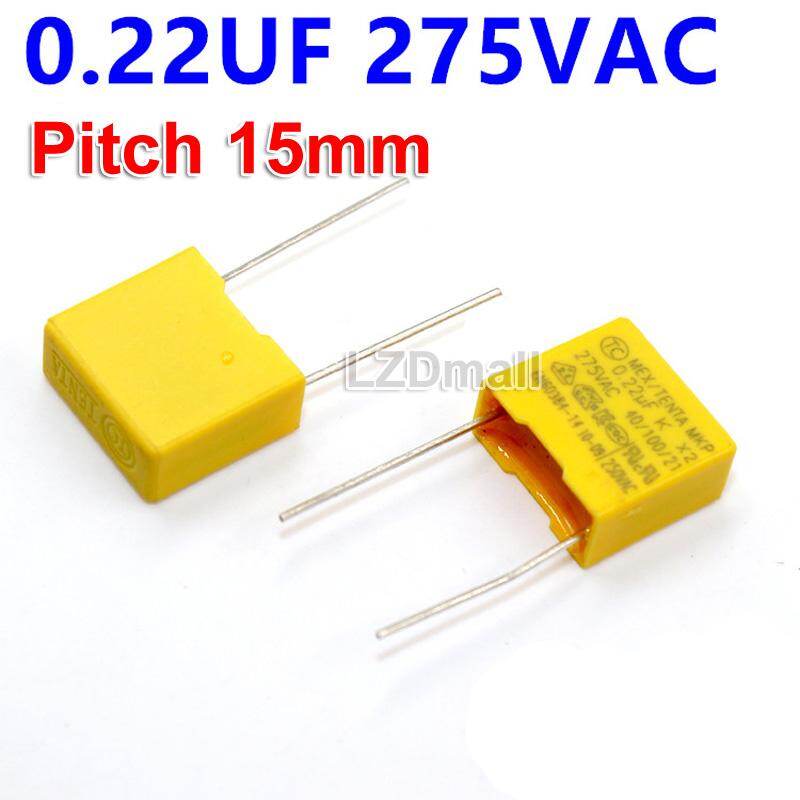 10pcs 0.22uF 275VAC X2 Capacitor 220nF 224K 275V PITCH 10 มม.15 มม.ตัว ...