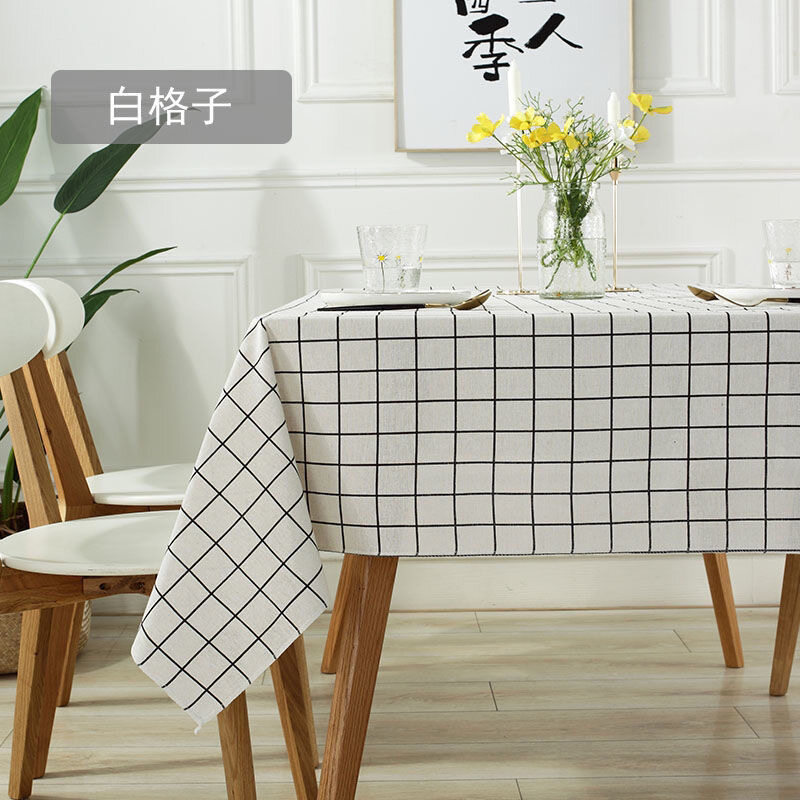 Tablecloth Dustproof Rectangle Cotton Table Cover Desk Cloth ...