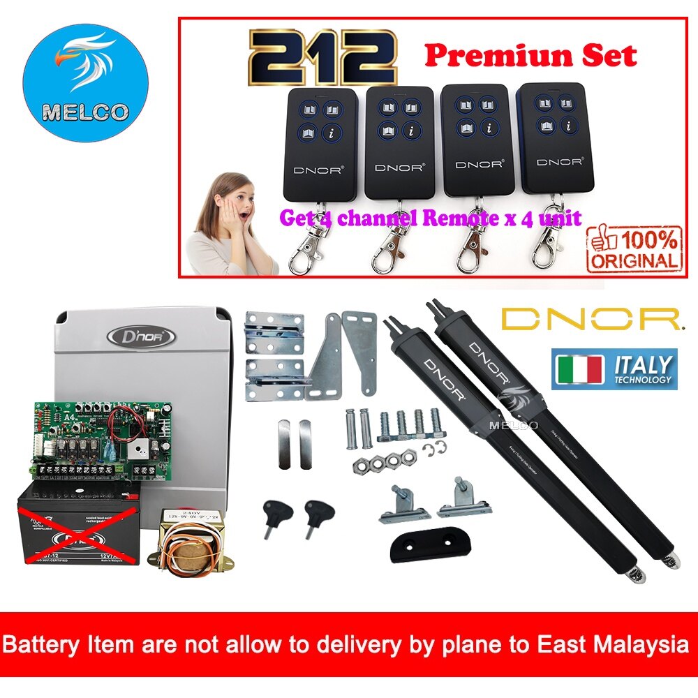 Dnor Autogate D'nor 212 24VDC Heavy Duty Swing and Floding Arm Autogate ...