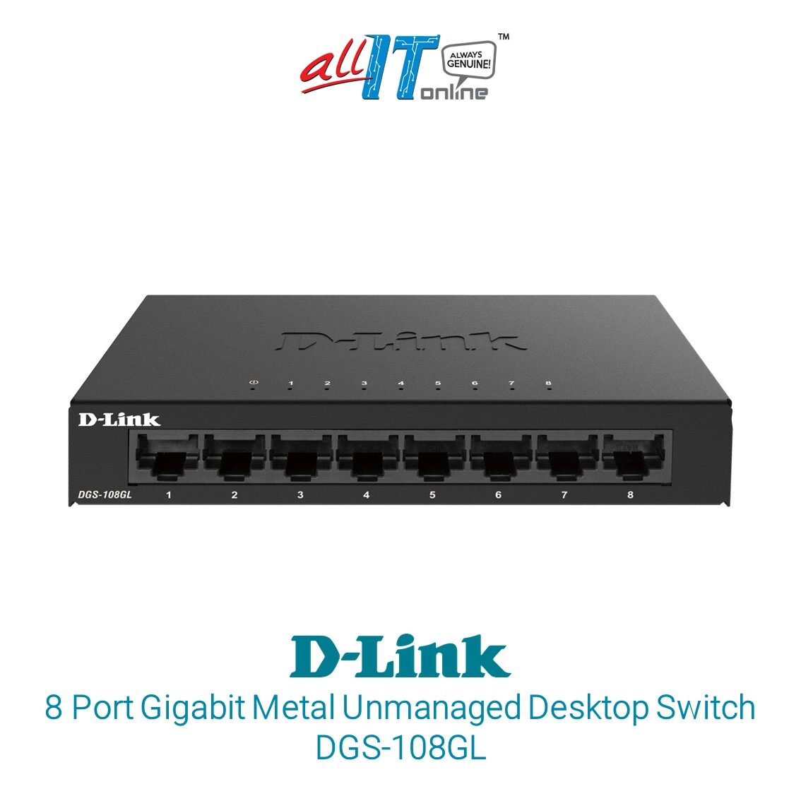 D-Link ( DGS-105 / DGS-105GL / DGS-108GL ) Unmanaged Gigabit Metal ...