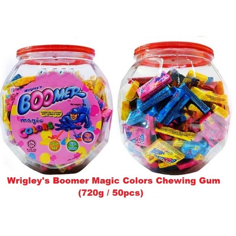 Wrigley's Boomer Magic Colour Bubble Gum 150pcs | Lazada