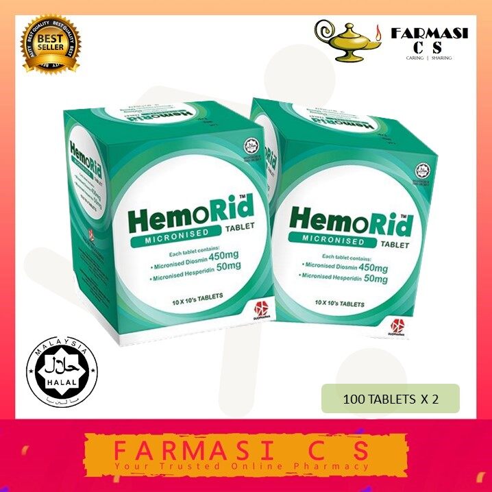 PROMO HemoRid Micronised Tablet (Micronised Diosmin 450mg, Micronised ...