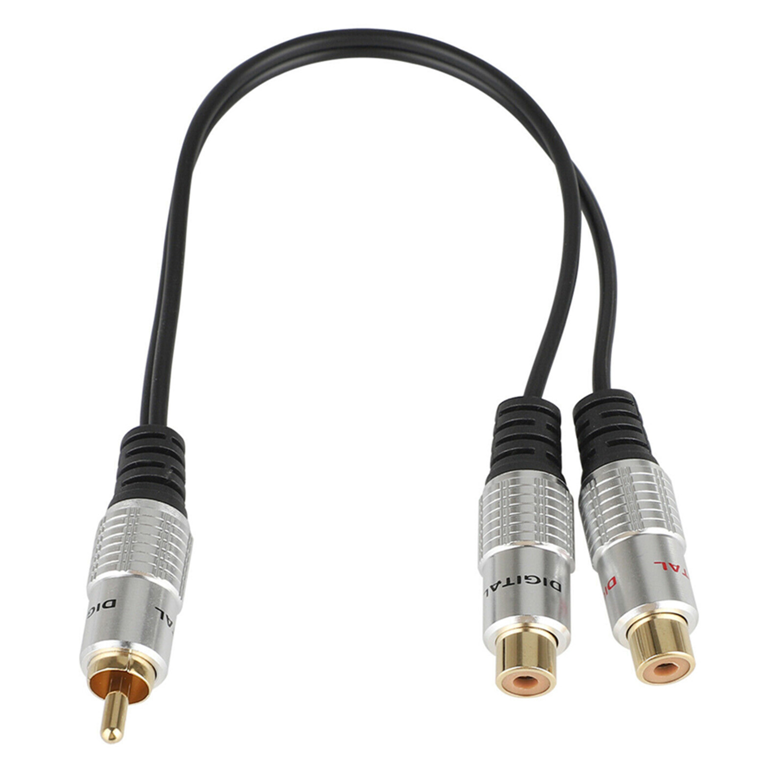 xin® 2 RCA Female to 1 Male Phono Splitter Y Adapter Cable/Lead-T ...