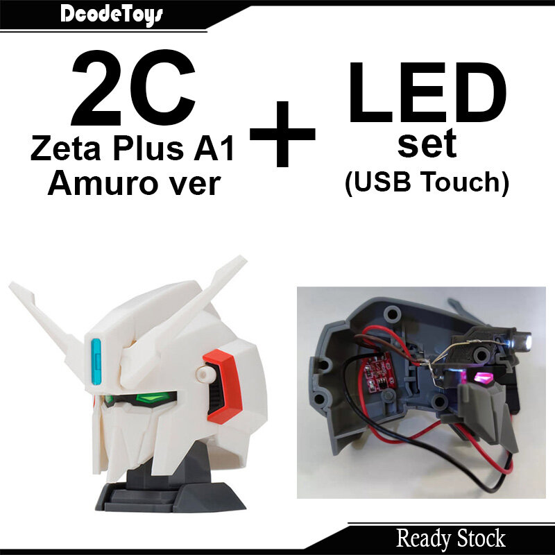 BANDAI Exceed Model Zeta Head / add on LED touch USB or Battery set ...
