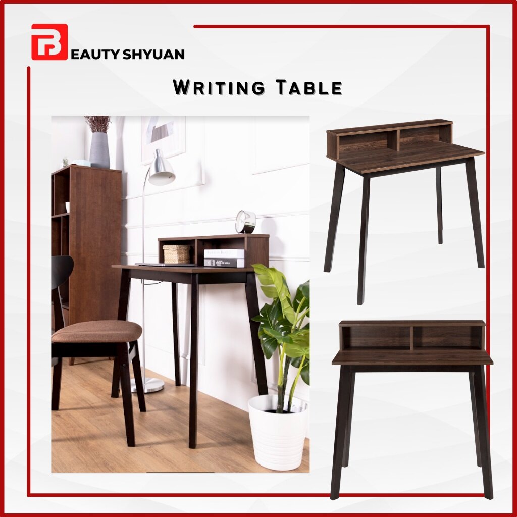 YOMIKO Writing Table Study Table With Shelf Study Desk Office Table ...