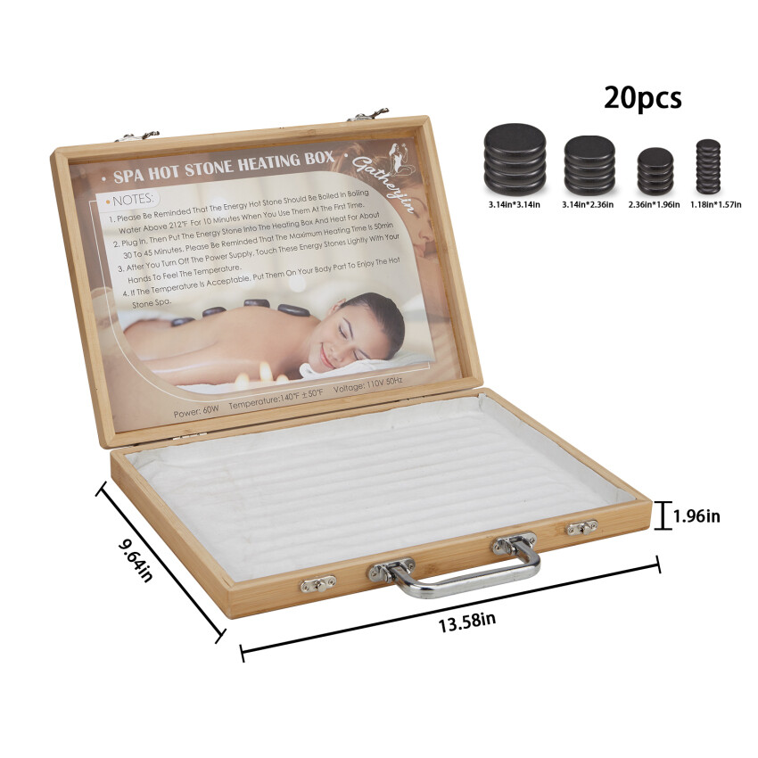 【จัดส่งภายในประเทศ】SereneLife Massage Stone Heater Box Set สปาไฟฟ้าแบบ ...