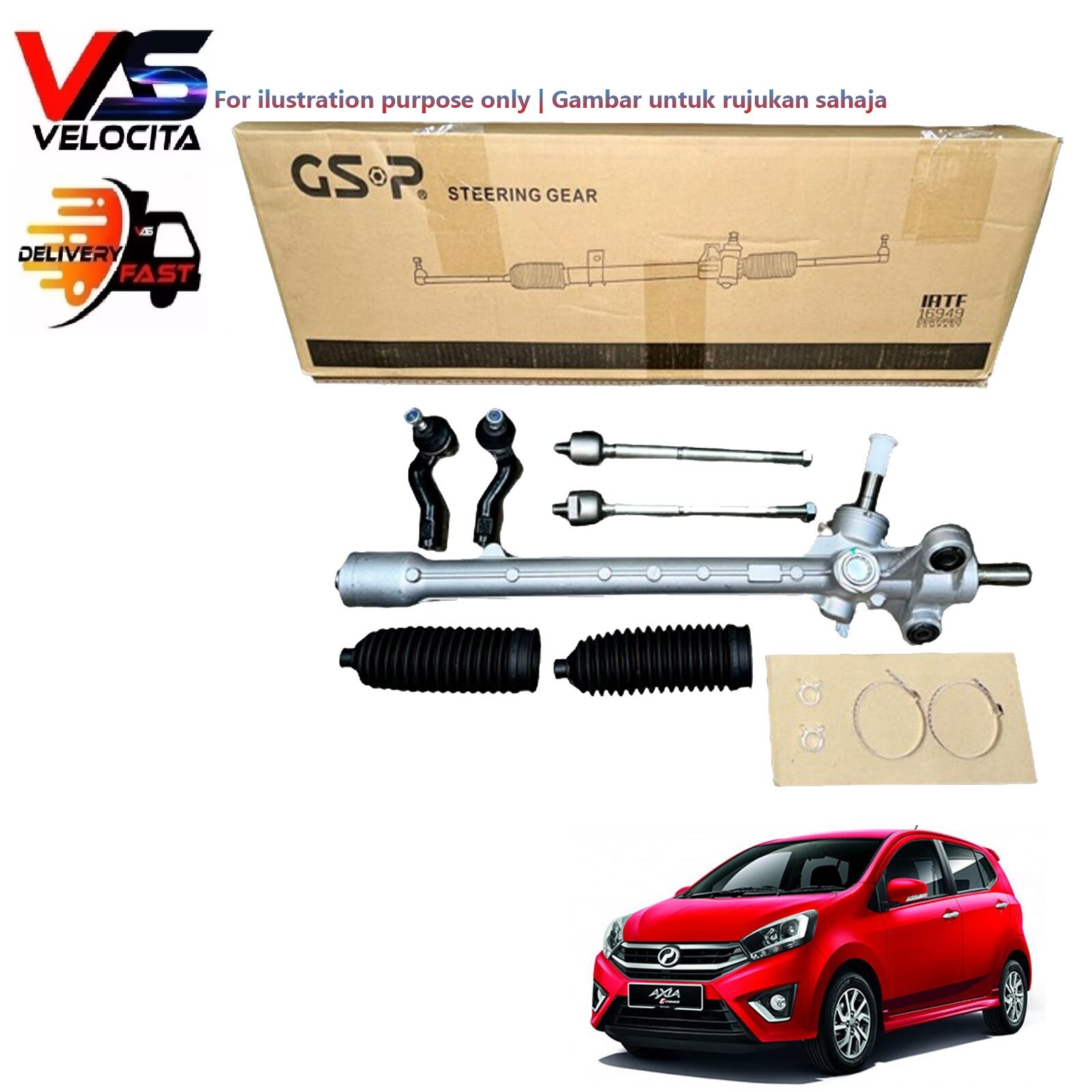GSP STEERING RACK SET PERODUA AXIA | Lazada
