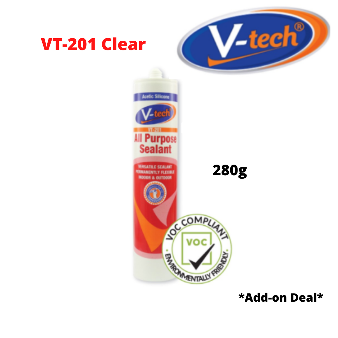 Vtech VT-201 Clear White Black V-Tech VT201 All PURPOSE SEALANT ...