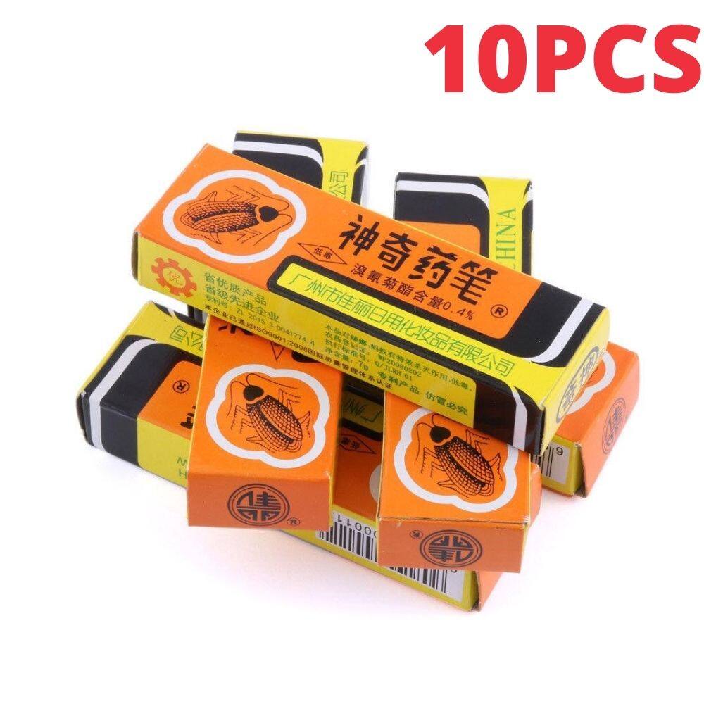 10 PCS Chalk Pen Ubat Lipas Semut Miraculous Cockroach Killer Ant ...