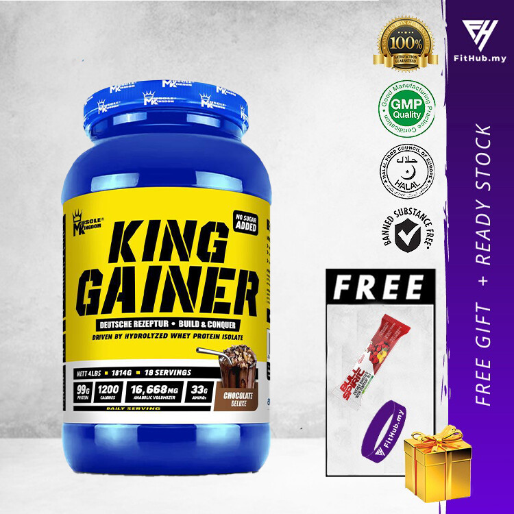 Muscle Kingdom King Gainer Mass Gainer 1.8kg (4lbs) - Sizing, Bulking ...