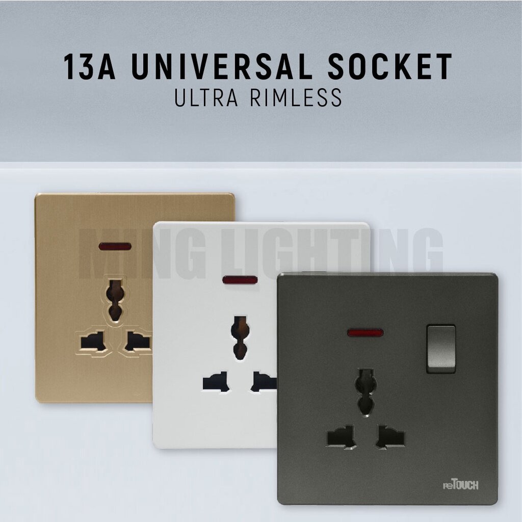 [SIRIM] Retouch Ultra Rimless Modern Socket Wall Switch Door Bell ...