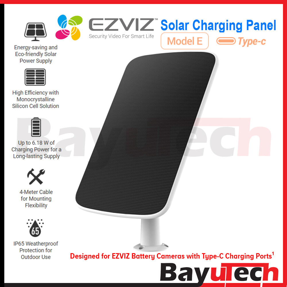 EZVIZ Solar Panel IP67 for BC1-B1 / BC1-B2 / BC1-B3 / BC1C , Mouting ...