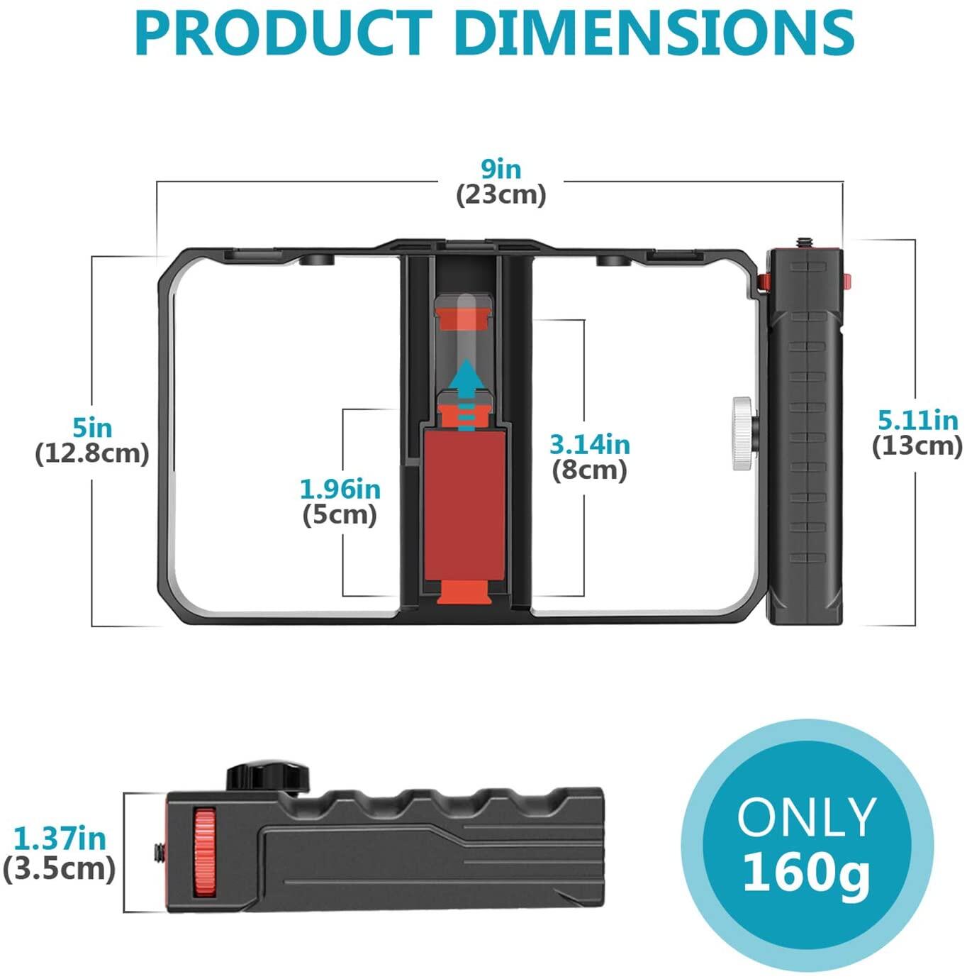 Neewer Smartphone Camera Stabilizer Video Rig, Filmmaking Case, Phone ...