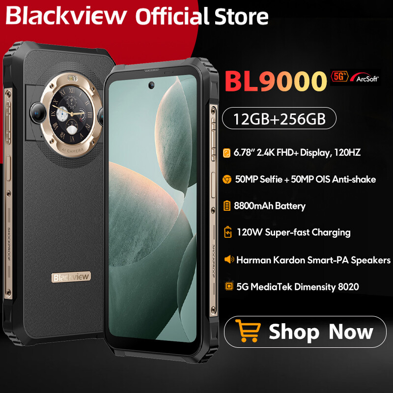 Blackview BL9000 5G Rugged Smartphone 6.78" 2.4K FHD+ 12GB 512GB 50MP ...