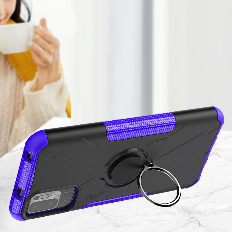 For Xiaomi Redmi Note 10 5G Hard Case Magnetic Ring Stand Hybrid Back ...