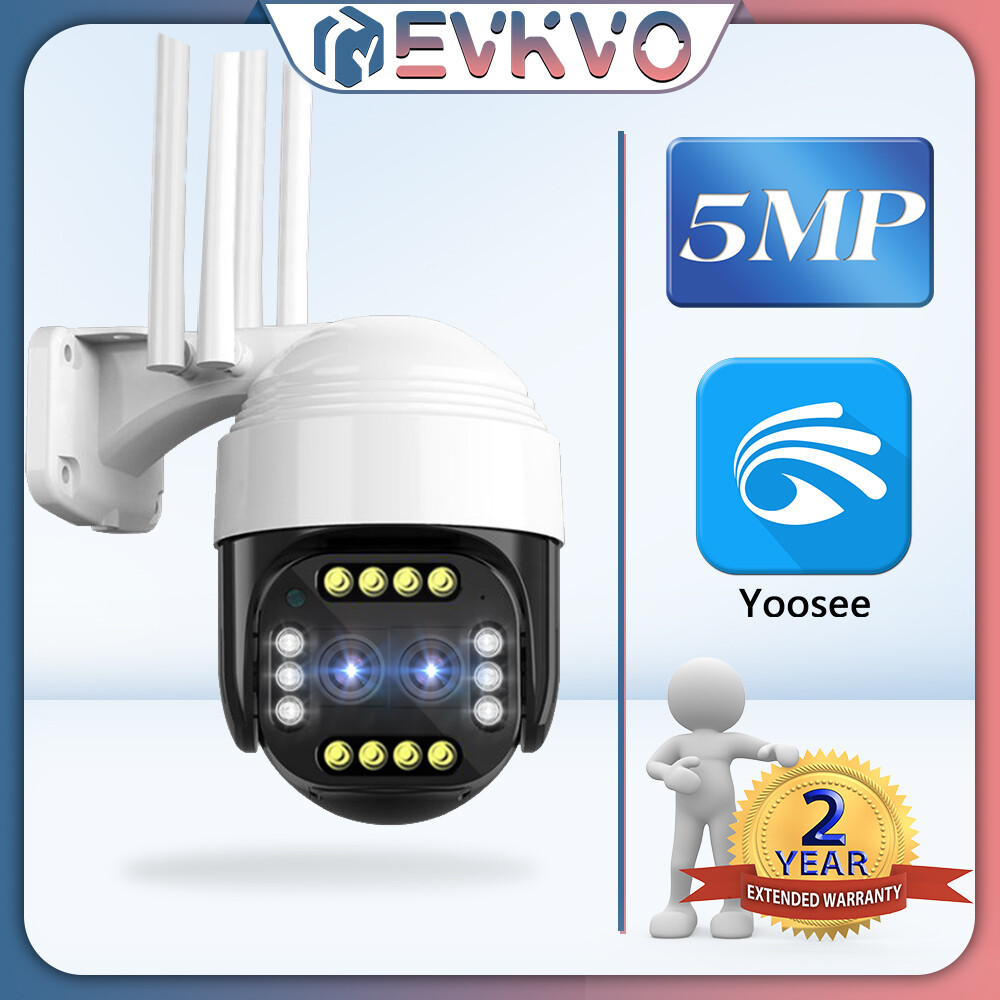 EVKVO Dual เลนส์ YOOSEE APP UHD 5MP 10X ซูมกล้อง IP Camera CCTV ไร้สาย ...