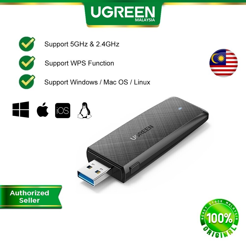 Ugreen Usb Wifi Adapter For Desktop Pc 5g 2 4g Dual Band Ac650 Wifi