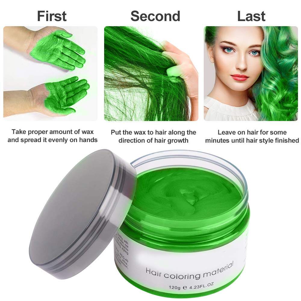 Hair Wax Color Gel Temporary Mud Pewarna Lilin Rambut Sementara One ...