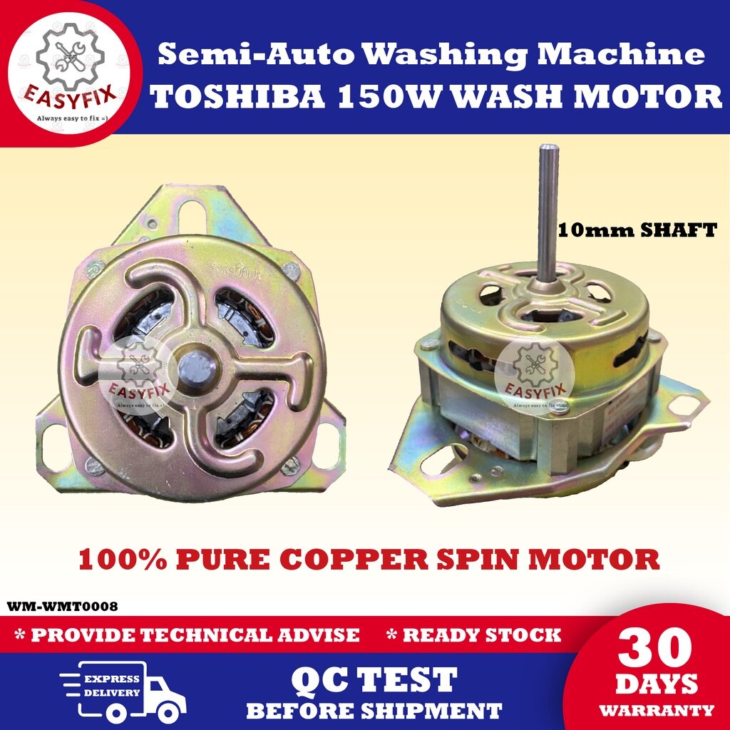 TOSHIBA 10MM SHAFT Wash Motor Semi-Auto Washing Machine (Motor Basuh ...