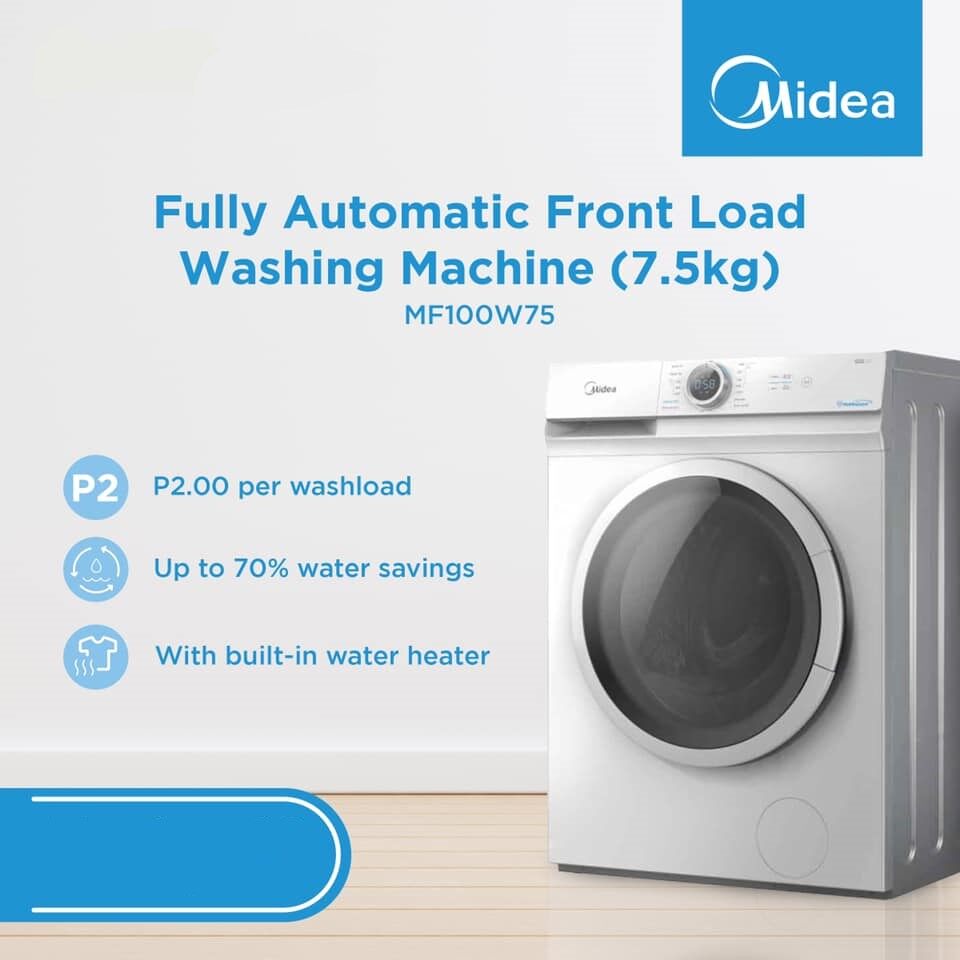 [DELIVERED BY SELLER] MIDEA MF100W75 7.5kg Front Load Washing Machine ...