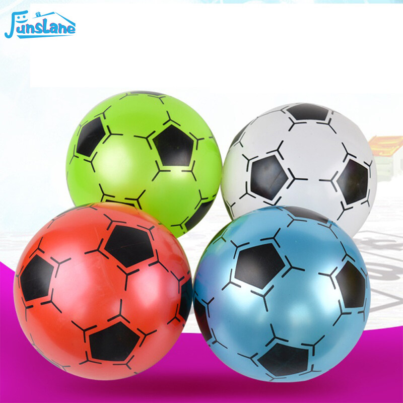 FunsLane 9 Inch Children Inflatable PVC Soccer Ball Toy Football Shape ...