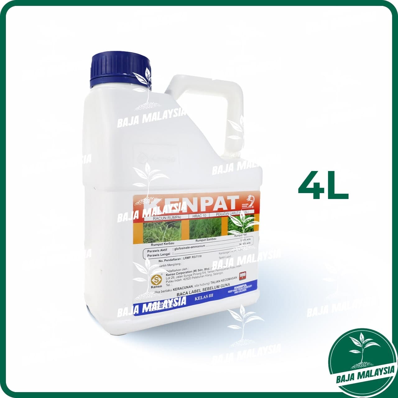 KENSO Kenpat 4 Liter Glufosinate-Ammonium 5.66% Racun Rumpai Rumput ...