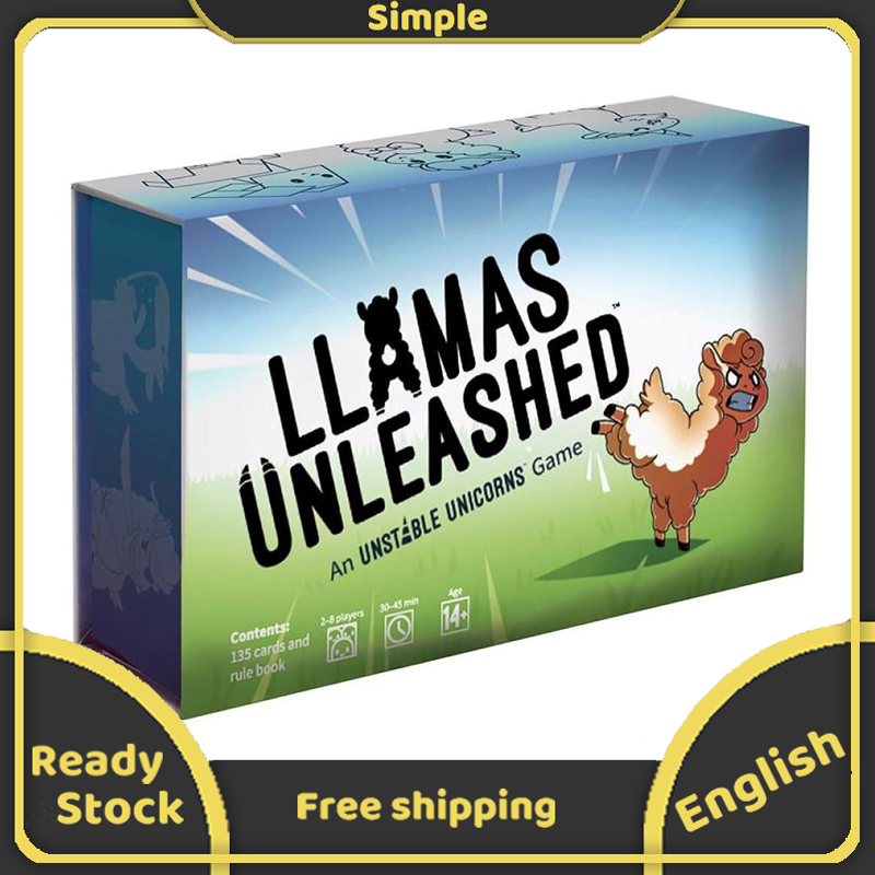 Llamas Unleashed Board Card Game English Version Only A Strategic Card ...