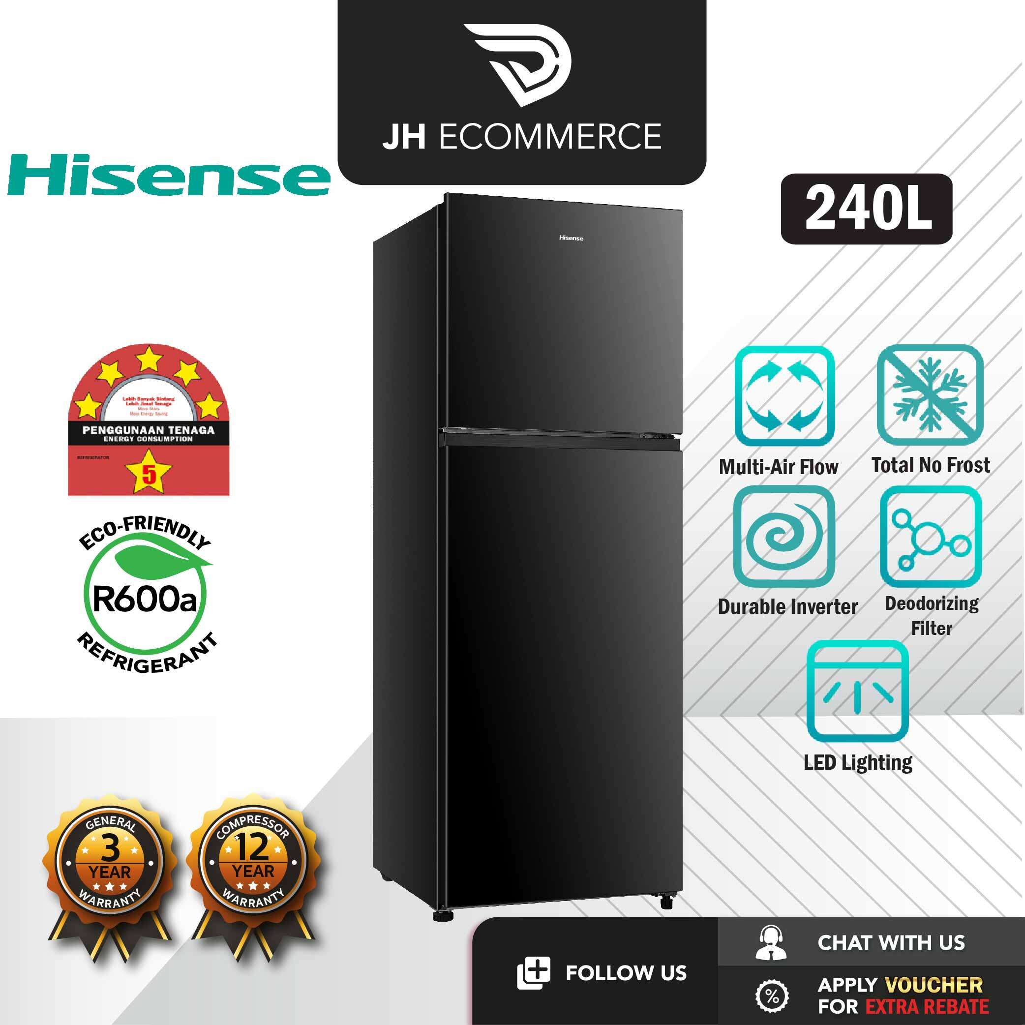 Hisense 240L 2 Door Inverter Refrigerator RT286N4ABN | RT276N4ABN | Lazada