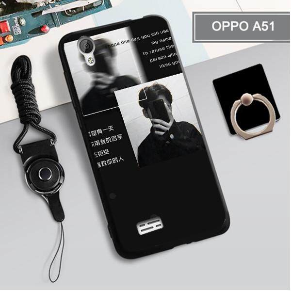 สำหรับ OPPO A51 แฟชั่นใหม่ 3 ใน 1 คู่สไตล์ป้องกัน Silica GEL เคสสำหรับ ...