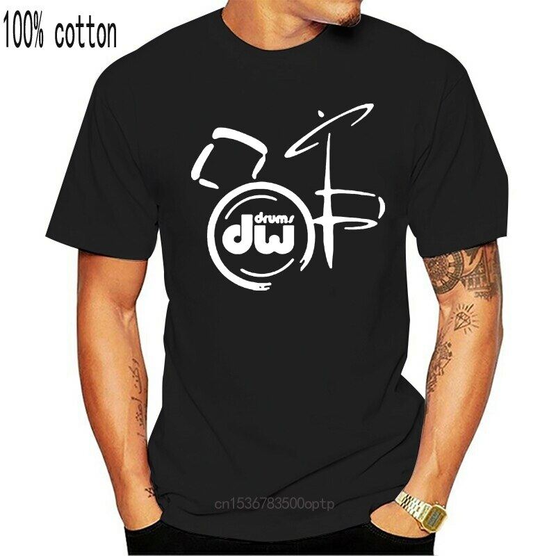 New DW Drum Music Instrument Logo Men Black T Shirt Size S-3XL Cotton ...