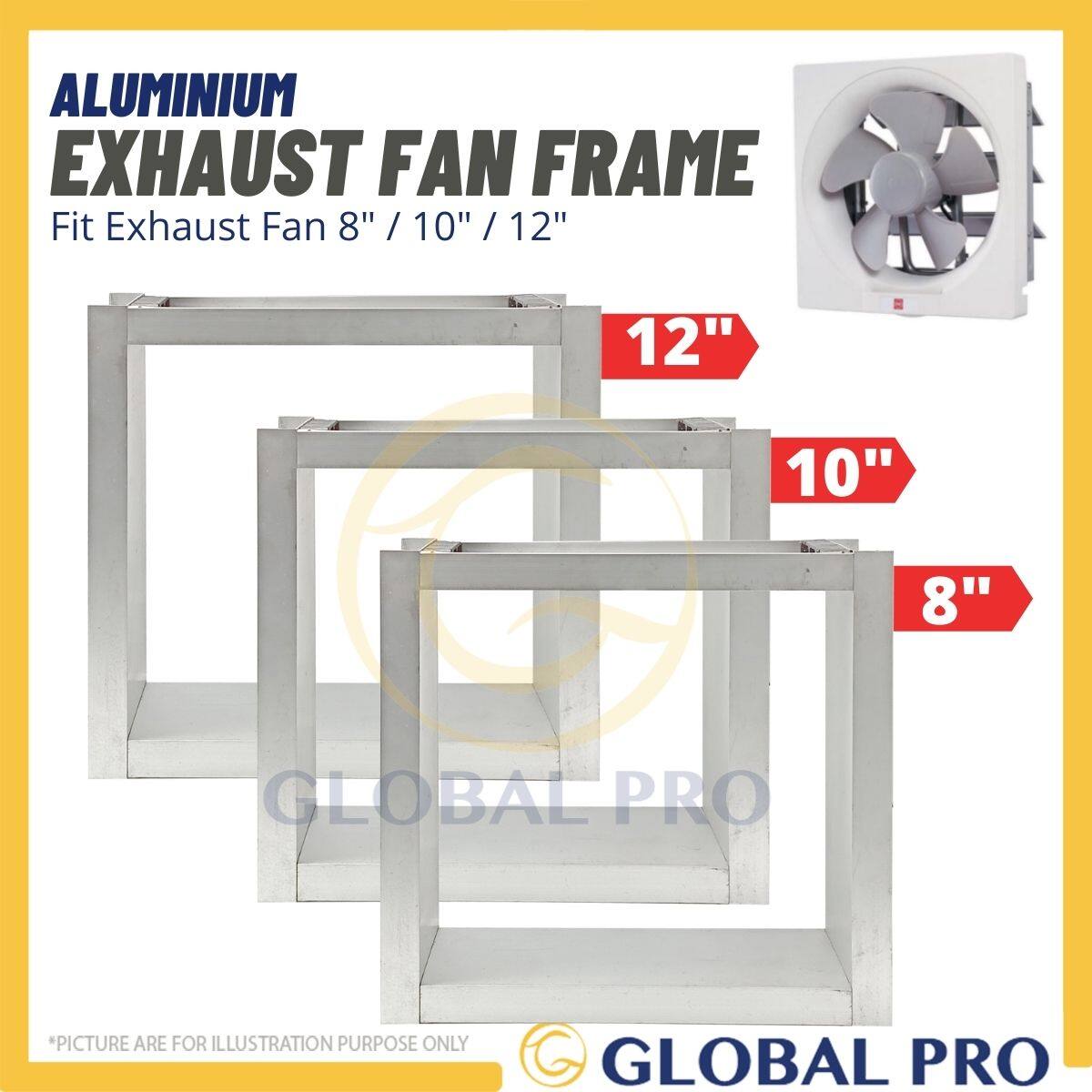 8” / 10” / 12” Aluminium Exhaust Fan Frame Square Bingkai Kipas Ekzos ...