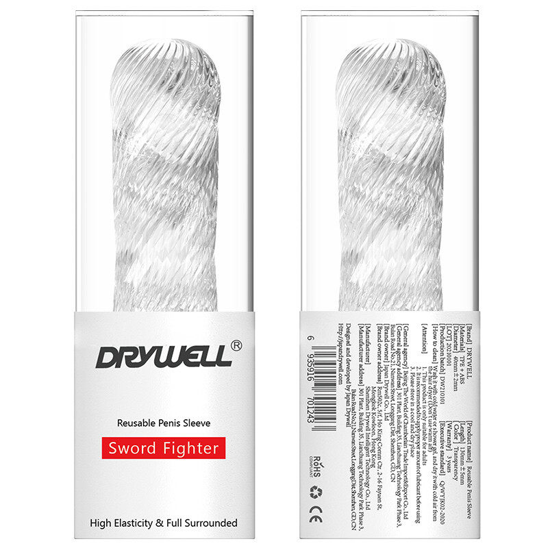 Drywell Penis Extender Sleeve Reusable Condom Kondom Stimulation Sex ...