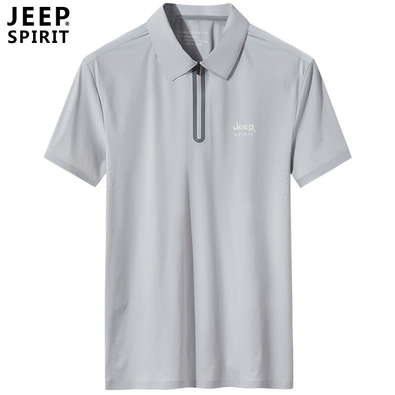 JEEP SPIRIT เสื้อยืดแขนสั้นผู้ชาย,เสื้อโปโลลำลองธุรกิจกีฬาเสื้อคอปกฤดู ...
