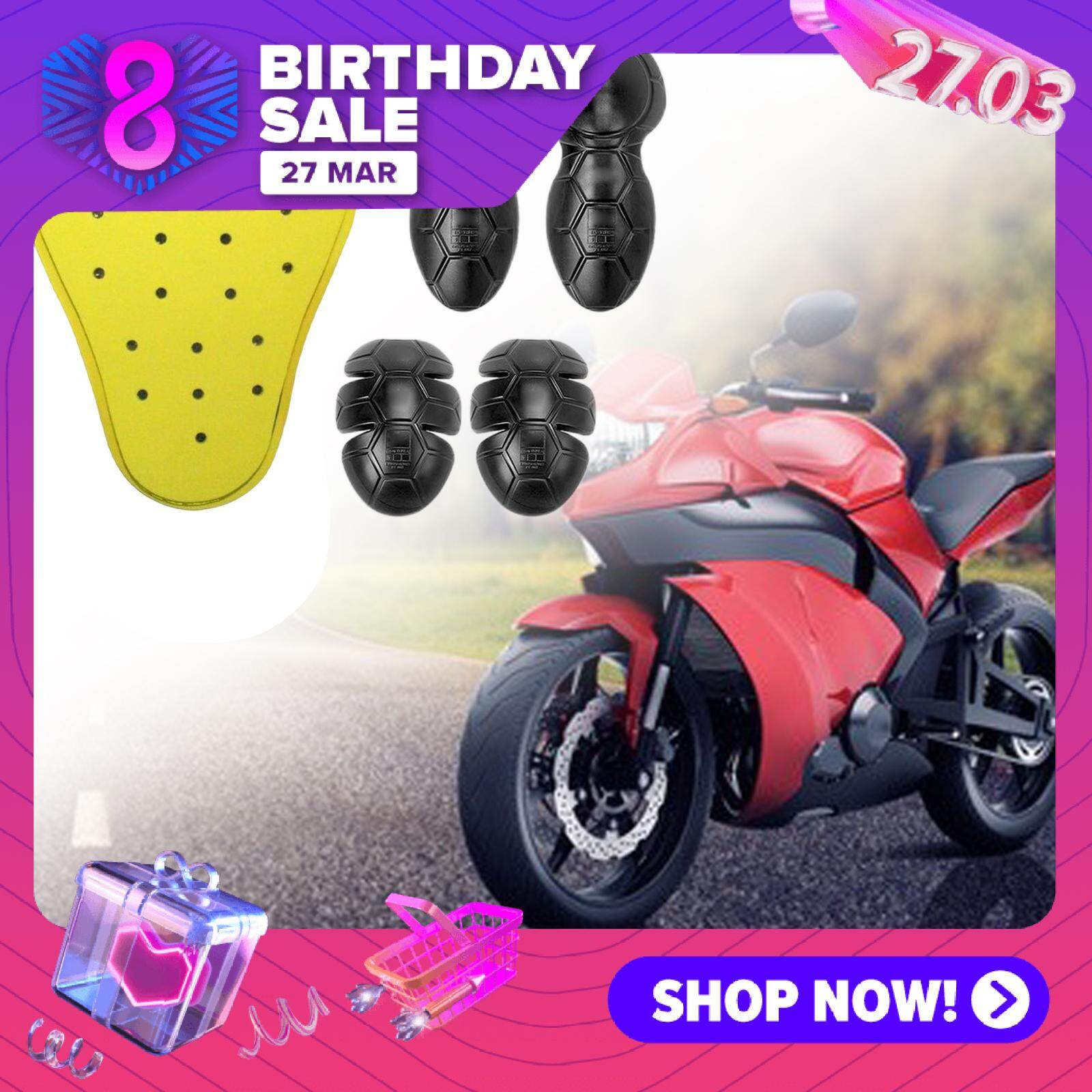 Esquirla 5x EVA Motorcycle Armor Set Elbow Knee Back Pad Protectors ...