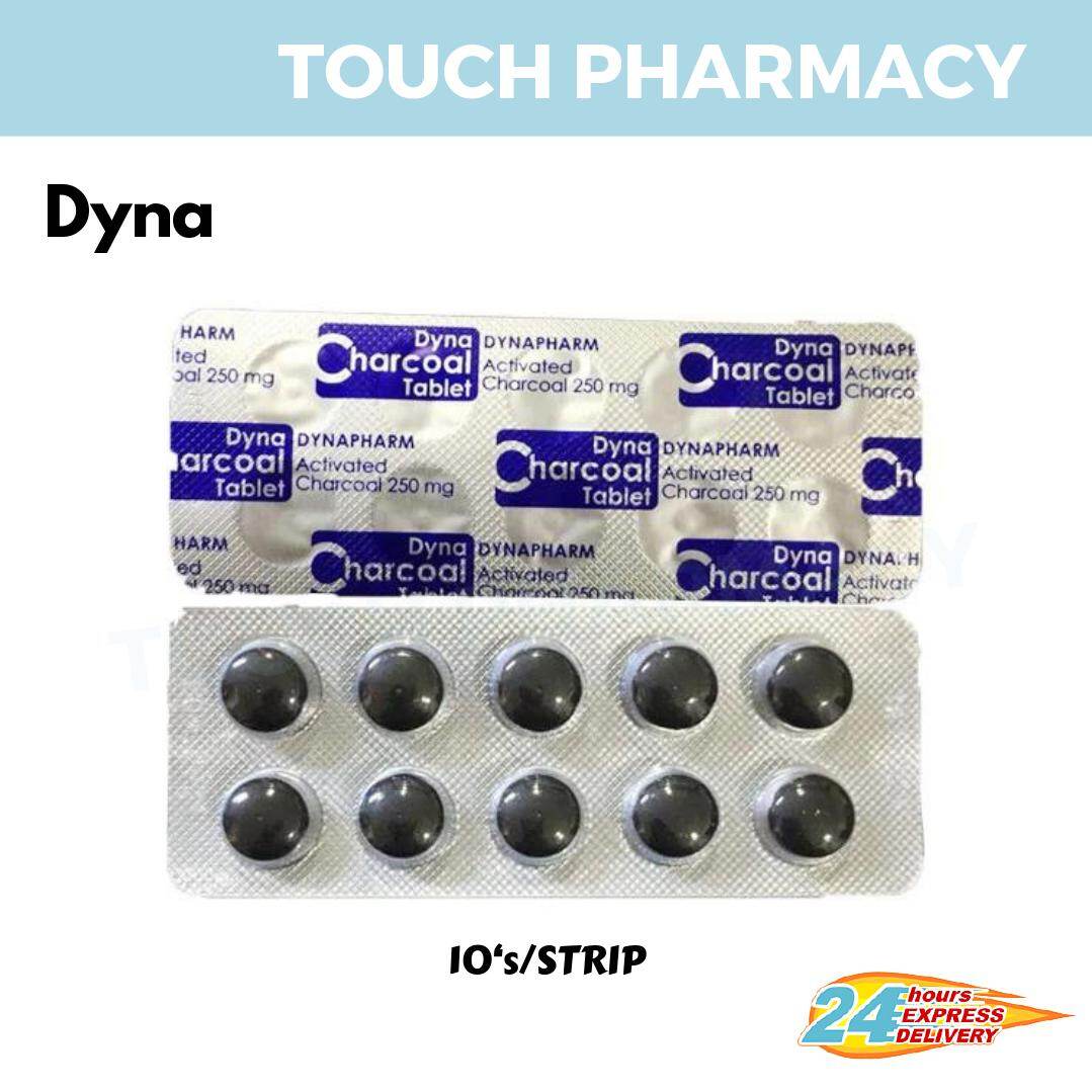 DYNA Medicinal Charcoal 250mg - 10 Tablets/STRIP | Lazada