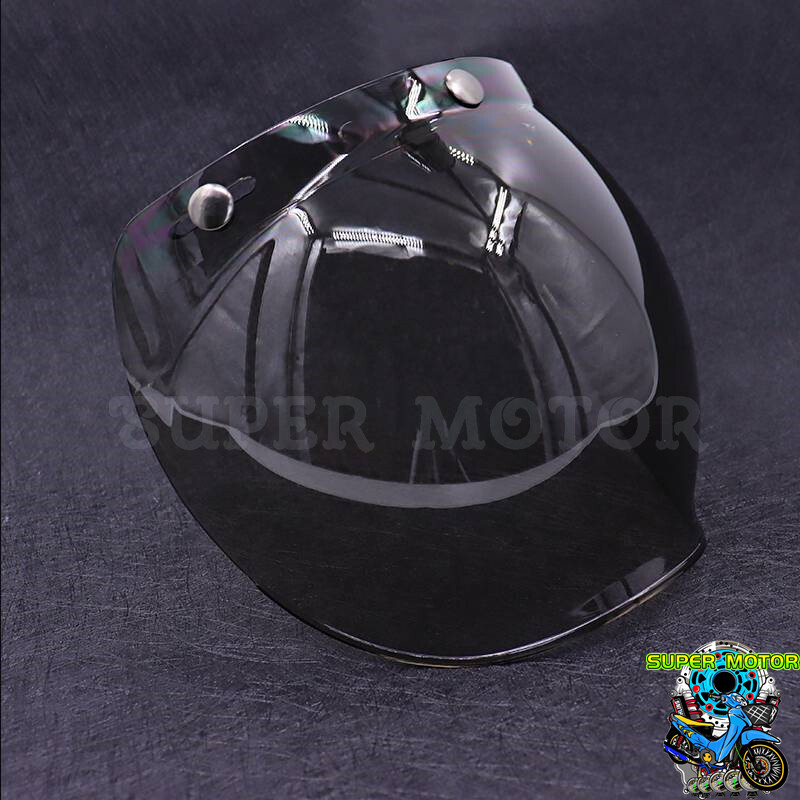 BOGO Motorcycle Helmet Bubble Shield Visor Full Face Mirror Lens with 3 ...
