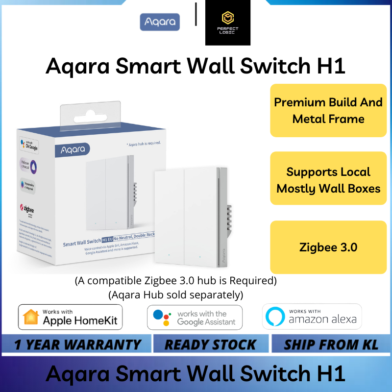 Aqara H1 Smart Wall Switch (No Neutral) Single Fire Line Global Version ...
