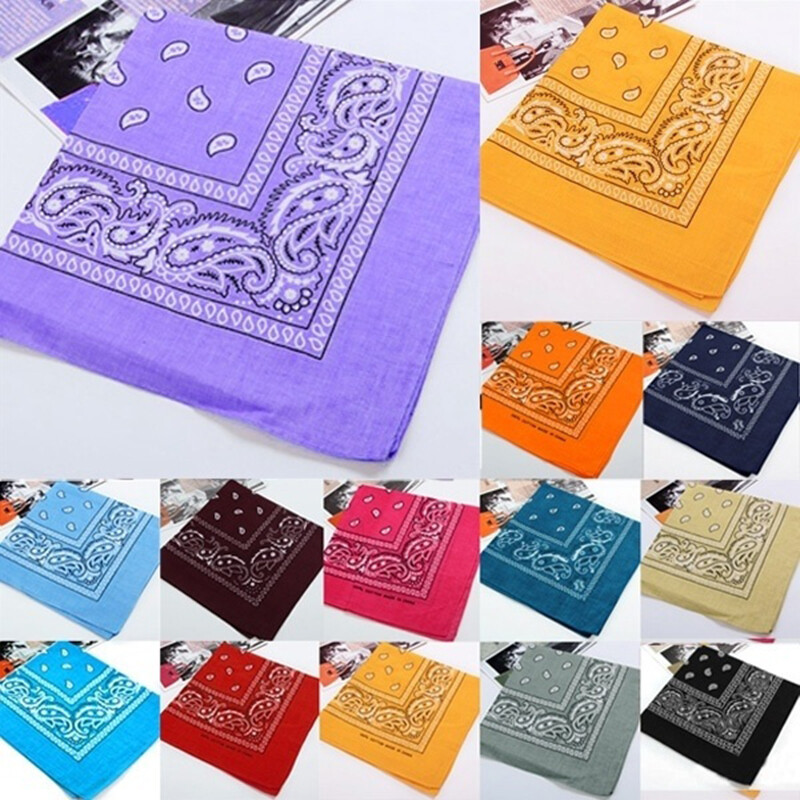 Pime MALL Men Women Bandana Cotton Paisley Print Scarf Head Wrap Neck ...