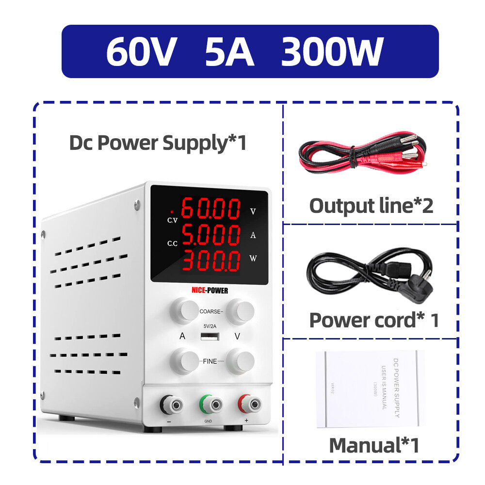 Nice Power Variable DC regulated Power Supply 30V 10A, 12V/24V ...