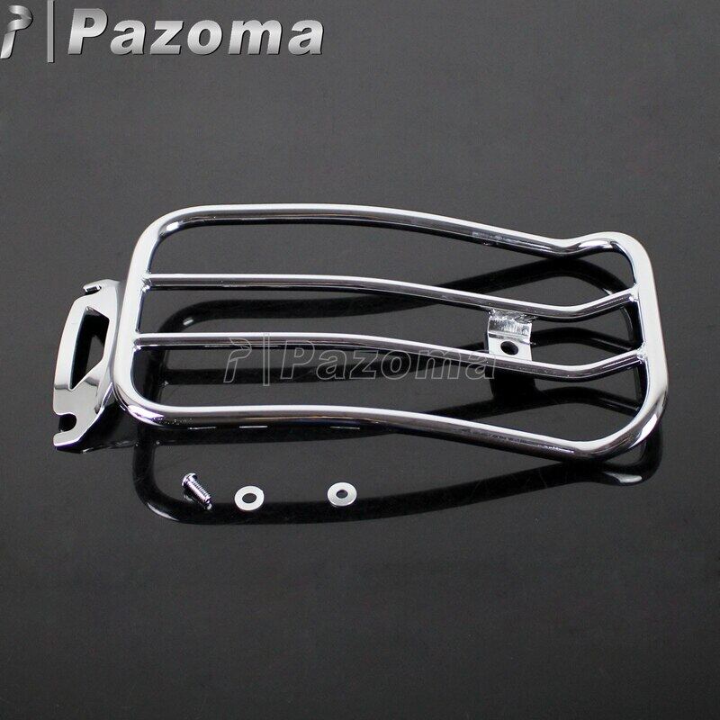 Motorcycle Chrome Luggage Rack Solo Seat for Harley Road King Electra ...