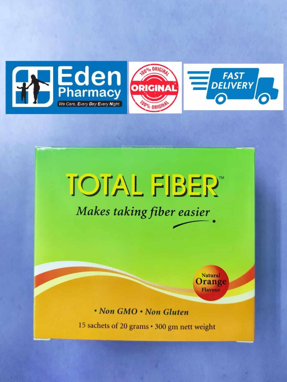 Total Fiber Orange Flavour ( 15 x 20 g ) Constipation Psyllium | Lazada